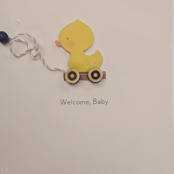 Welcome Baby- Fluffy Duck Card– Citywide Florist Christchurch